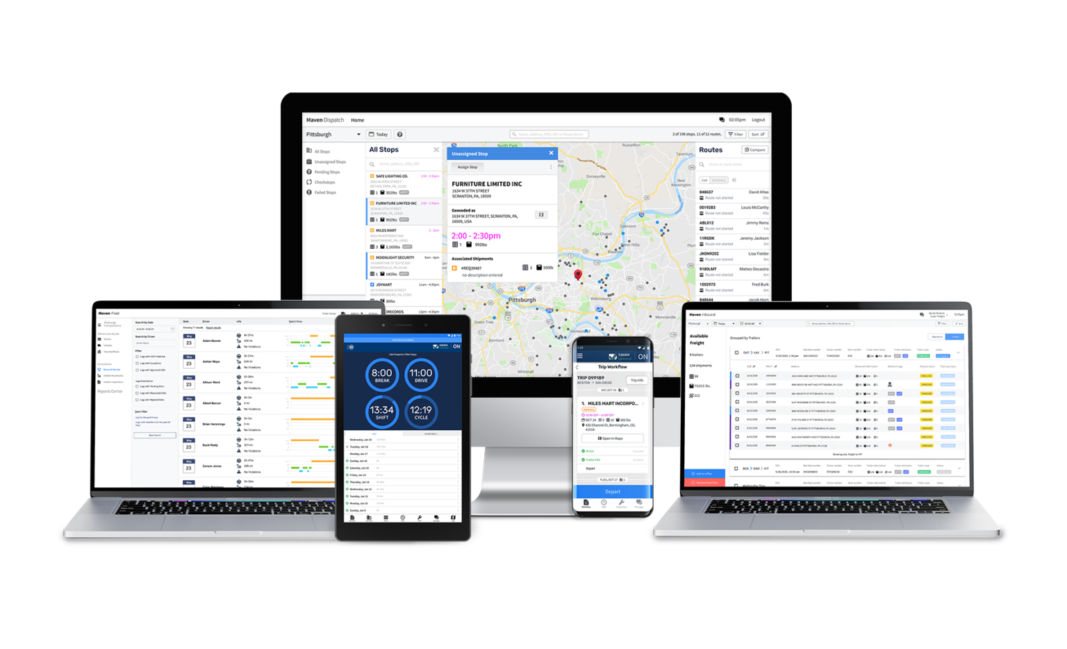 Route Planning - Dispatch - Telematics - Trucking Software - Maven
